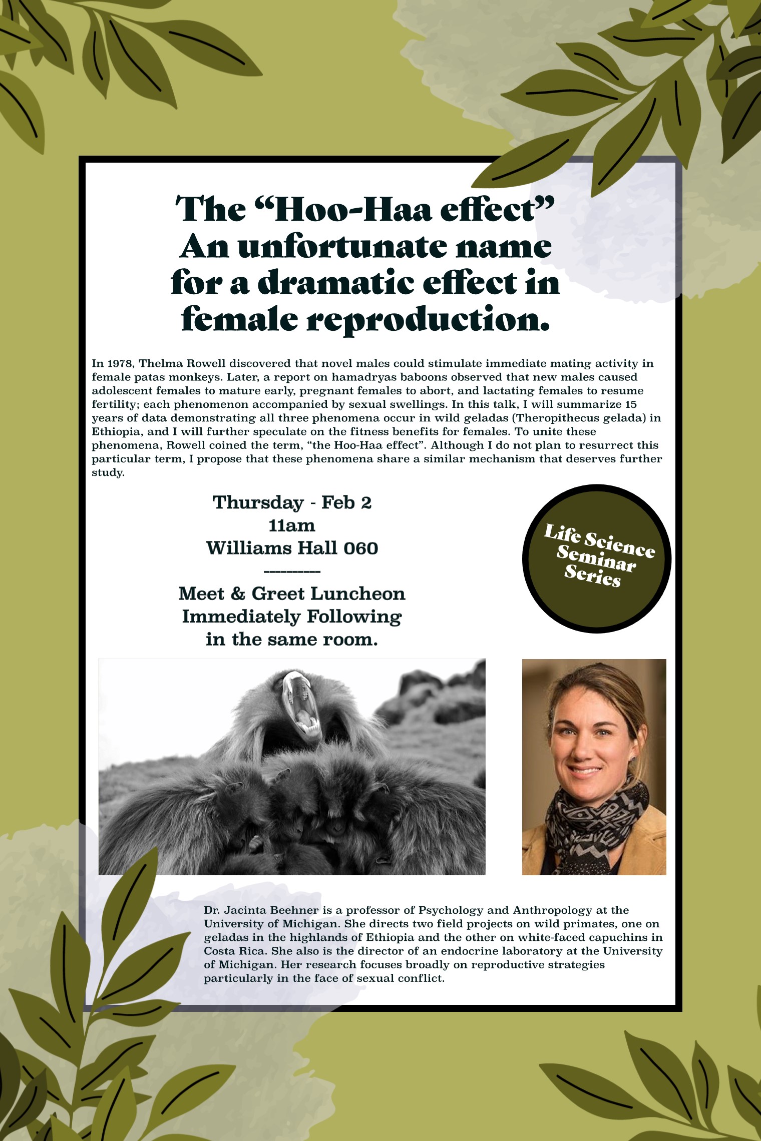 Life Science Seminar Series – Department of Biology