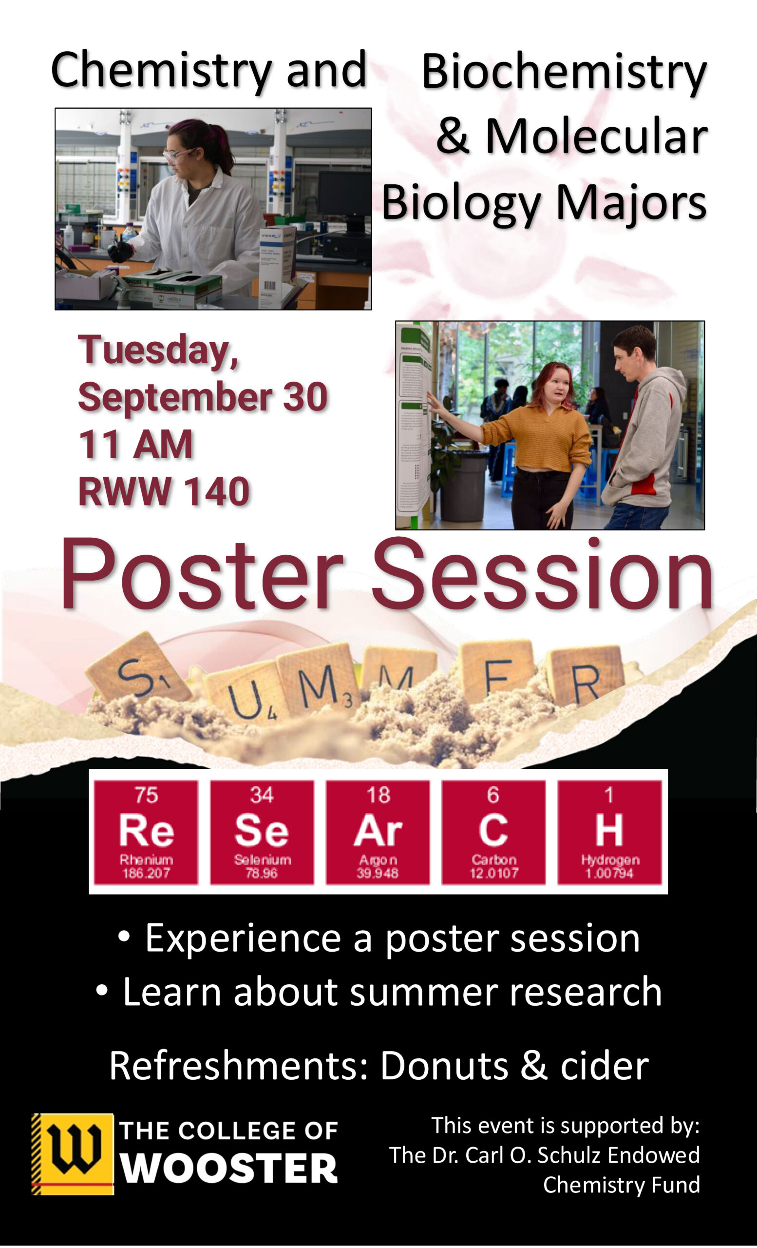 Summer Research Poster Session – Department of Chemistry