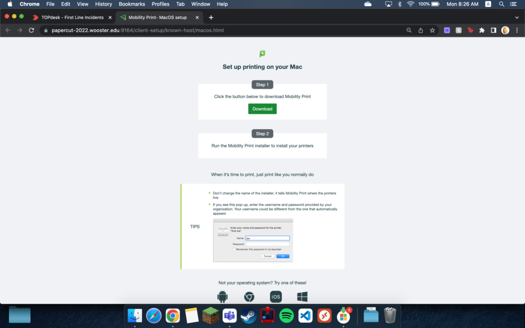 Papercut Installer for Faculty and Staff – Technology@Wooster