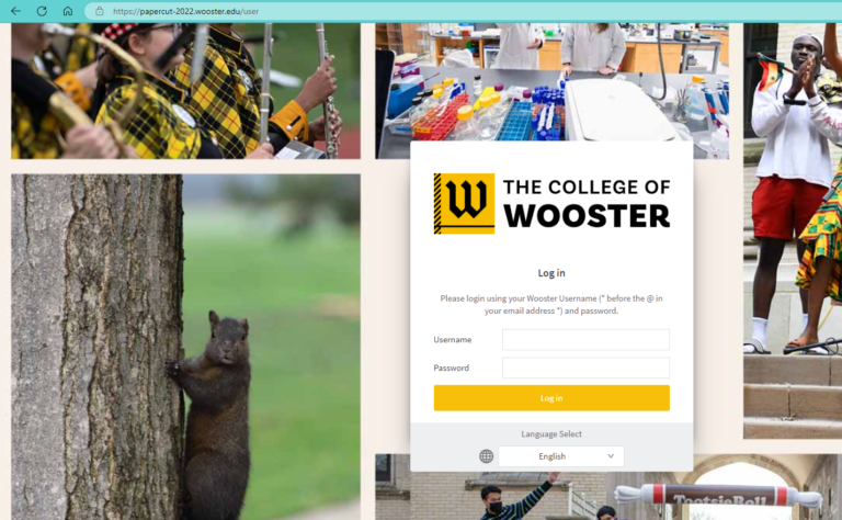 Printing from the Web Portal with Papercut – Technology@Wooster