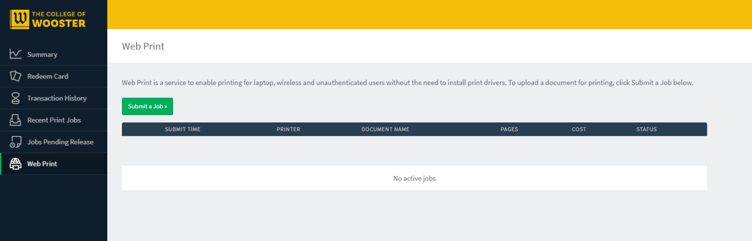 Printing from the Web Portal with Papercut – Technology@Wooster