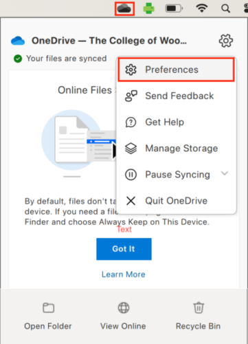 OneDrive App – Technology@Wooster