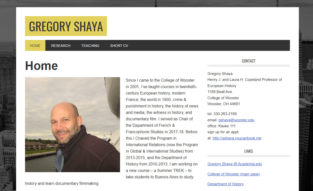 Creating and Maintaining a Personal Website – Technology@Wooster