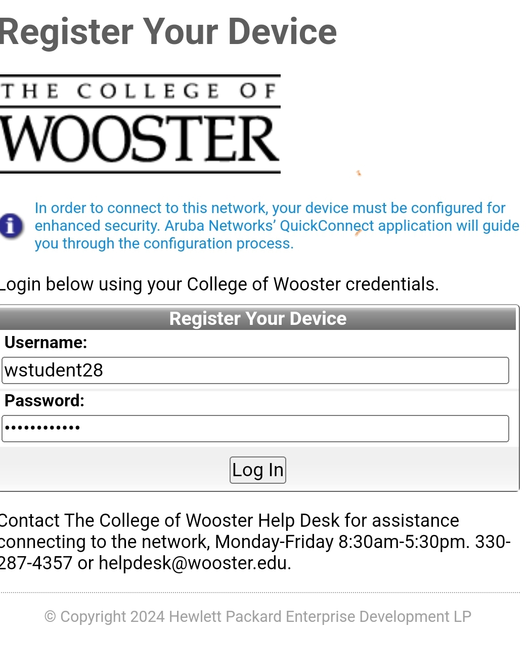 Connecting Android Device to Network – Technology@Wooster