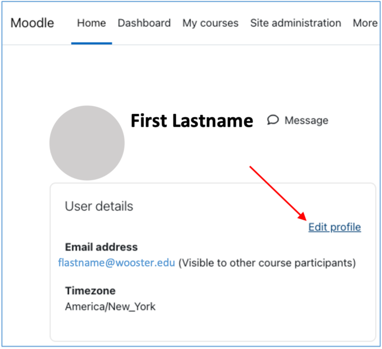 Your Moodle Profile – Technology@Wooster
