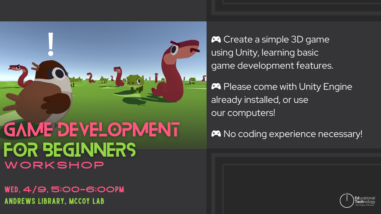 Game Development for Beginners – Technology@Wooster